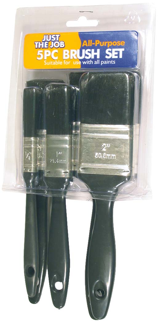 5 Piece Paint Brush Set – Charnwood Supplies